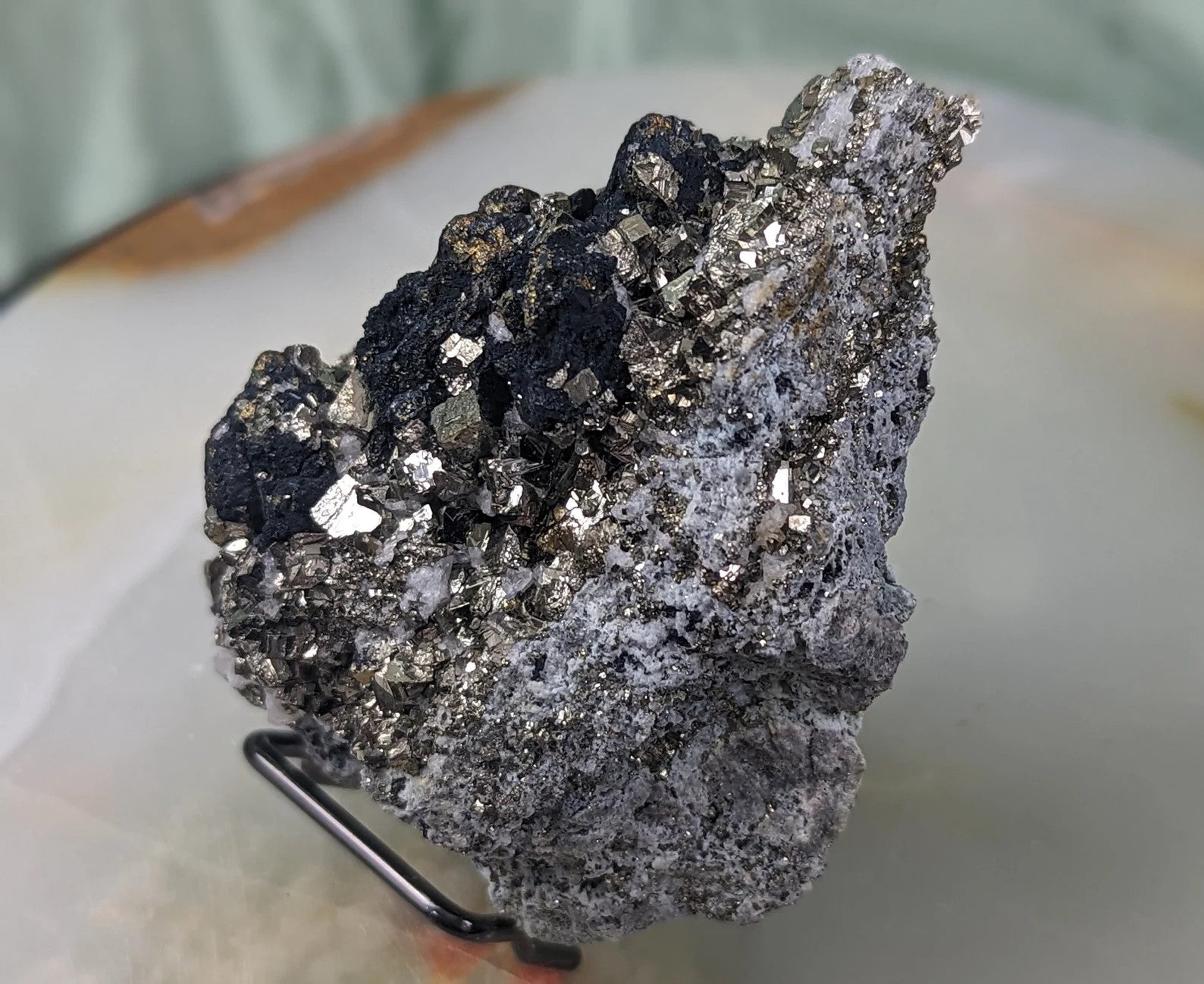 Raw Chalcopyrite Specimen on Matrix ~ Peacock Ore – Maeve's Crystal Cove